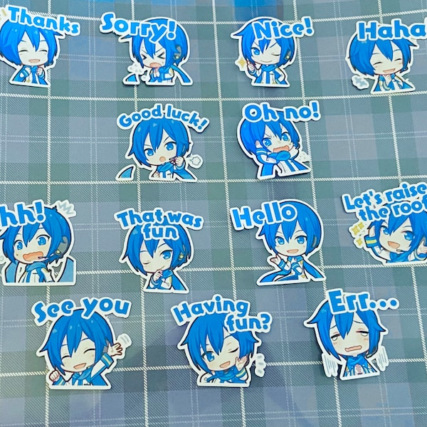 Project Sekai Kaito Emoji Emotes Stickers - Etsy