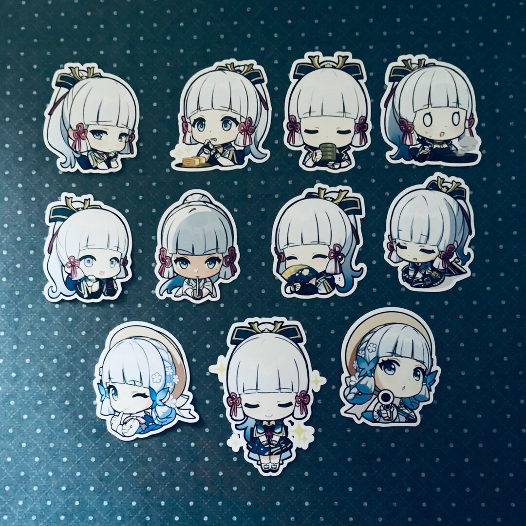 Genshin Impact Chat Stickers Kamisato Ayaka Inazuma Crane Paimon's ...