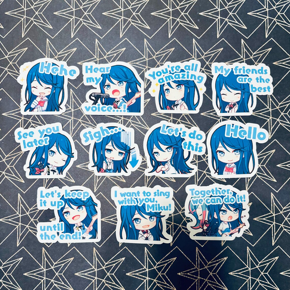 Ichika Hoshino Stickers: Project Sekai Chat Emotes, Vinyl Flake ...