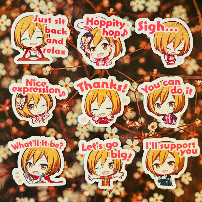 MEIKO Vocaloid Stickers: Project Sekai Chat Emotes, Vinyl Flake ...