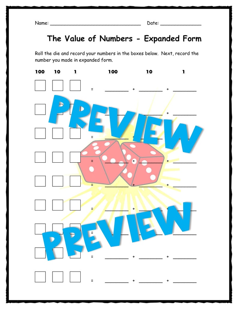 Place Value Games, Second Grade, Ones, Tens, Hundreds, Expanded Form ...