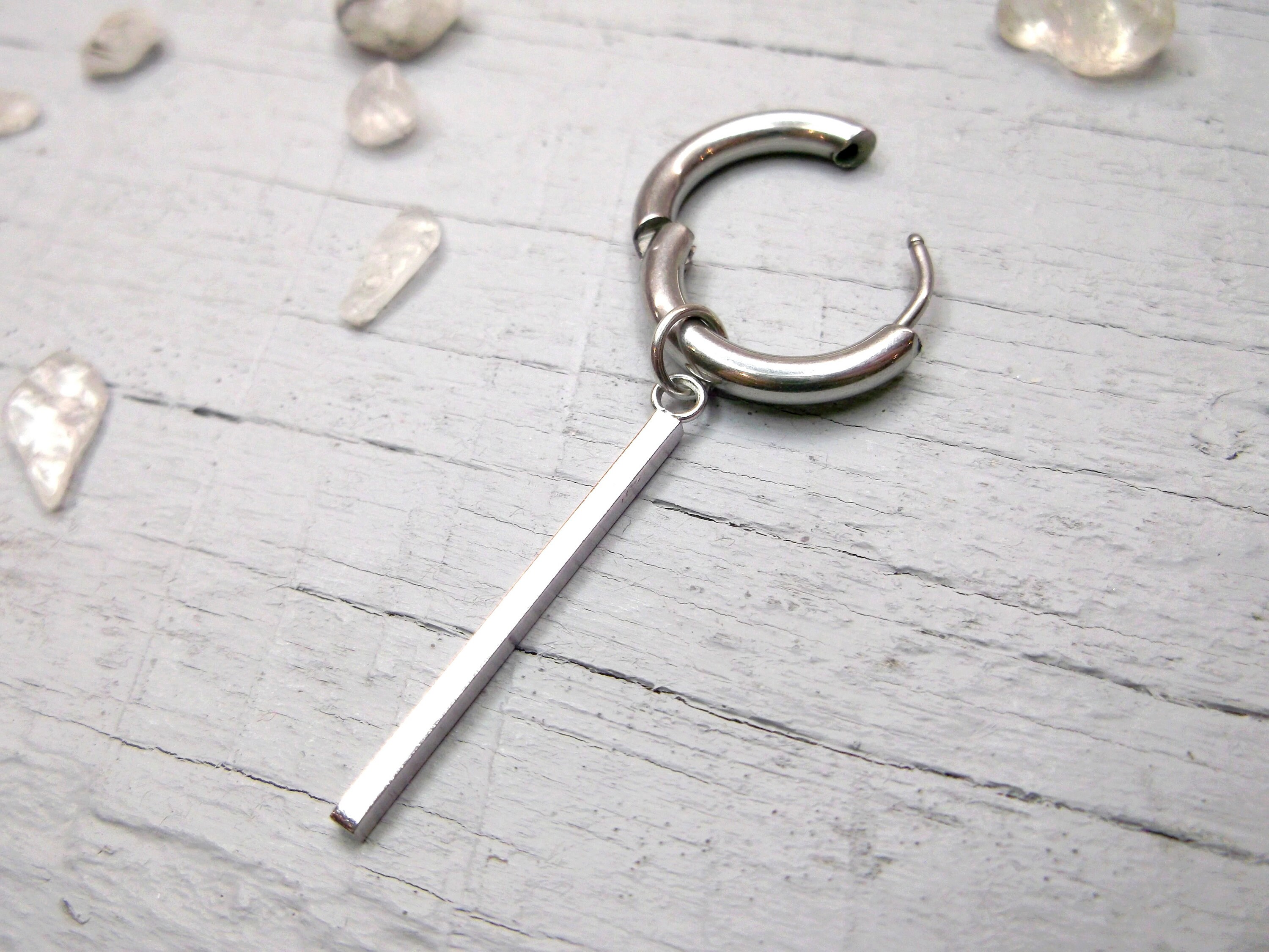 One Stick Dangle Stick Earring Male Stick Dangle Stick Long - Etsy