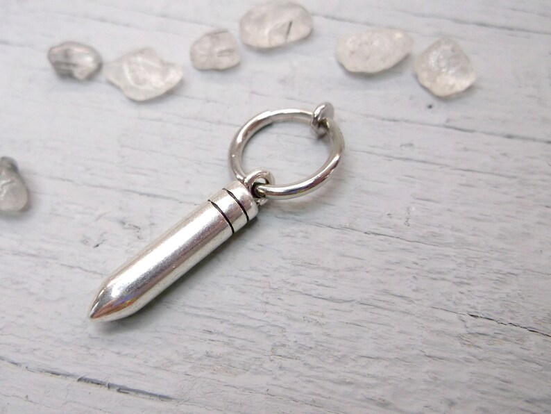 Clip-on Bullet Earring, Bullet Jewellery, Men Clip-on, Bullet Clip-on ...