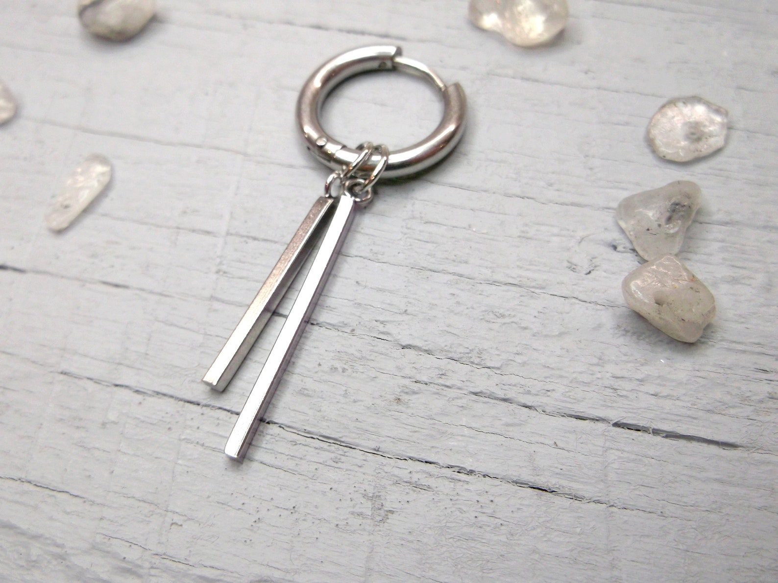 One Double Stick Dangle Stick Earring Male Stick Dangle Stick Long ...