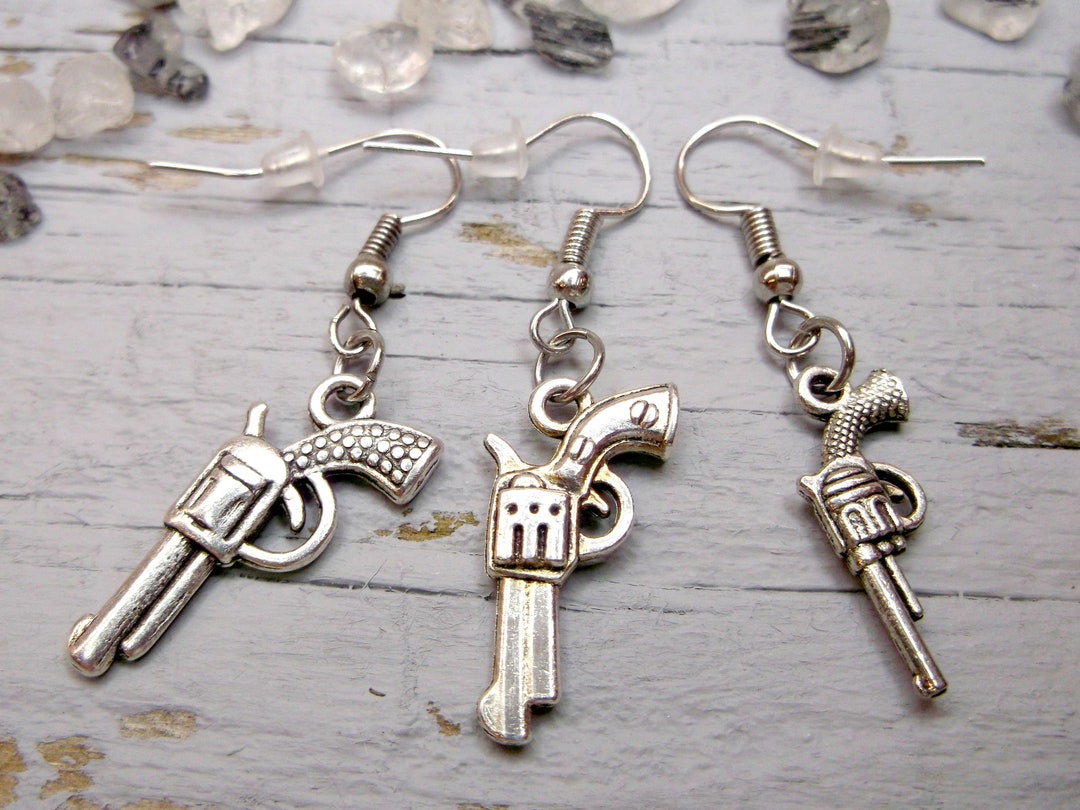 Men Earrings, Revolver Silver, Revolver One,male Earring, Earring ...