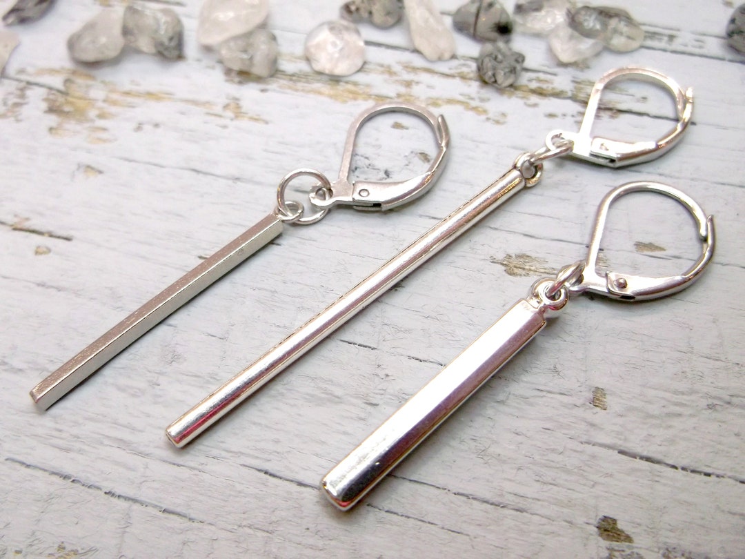 One Stick Dangle Stick Earring Male Stick Dangle Stick Long Earring Men ...