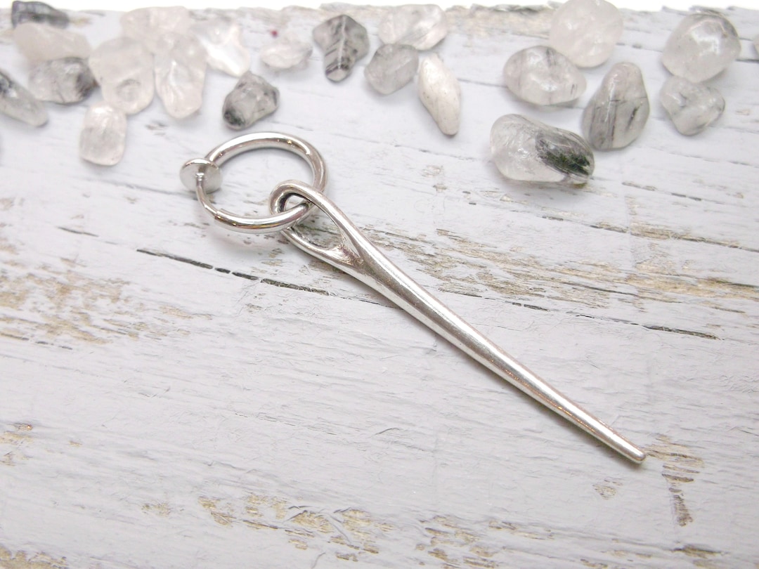 Silver Needle Clip-on Earring: Goth Punk Steampunk Dangle - Etsy