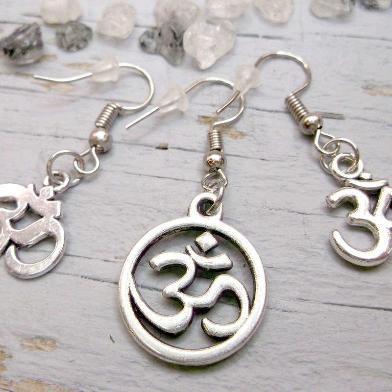 Om Earrings - Etsy