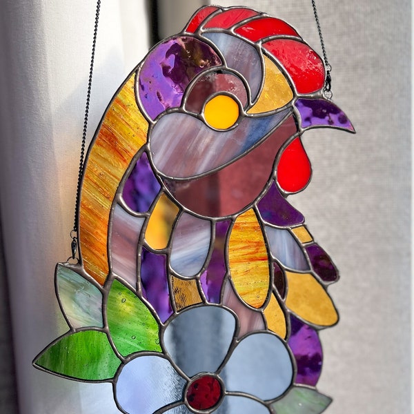 Chicken Stained Glass - Etsy