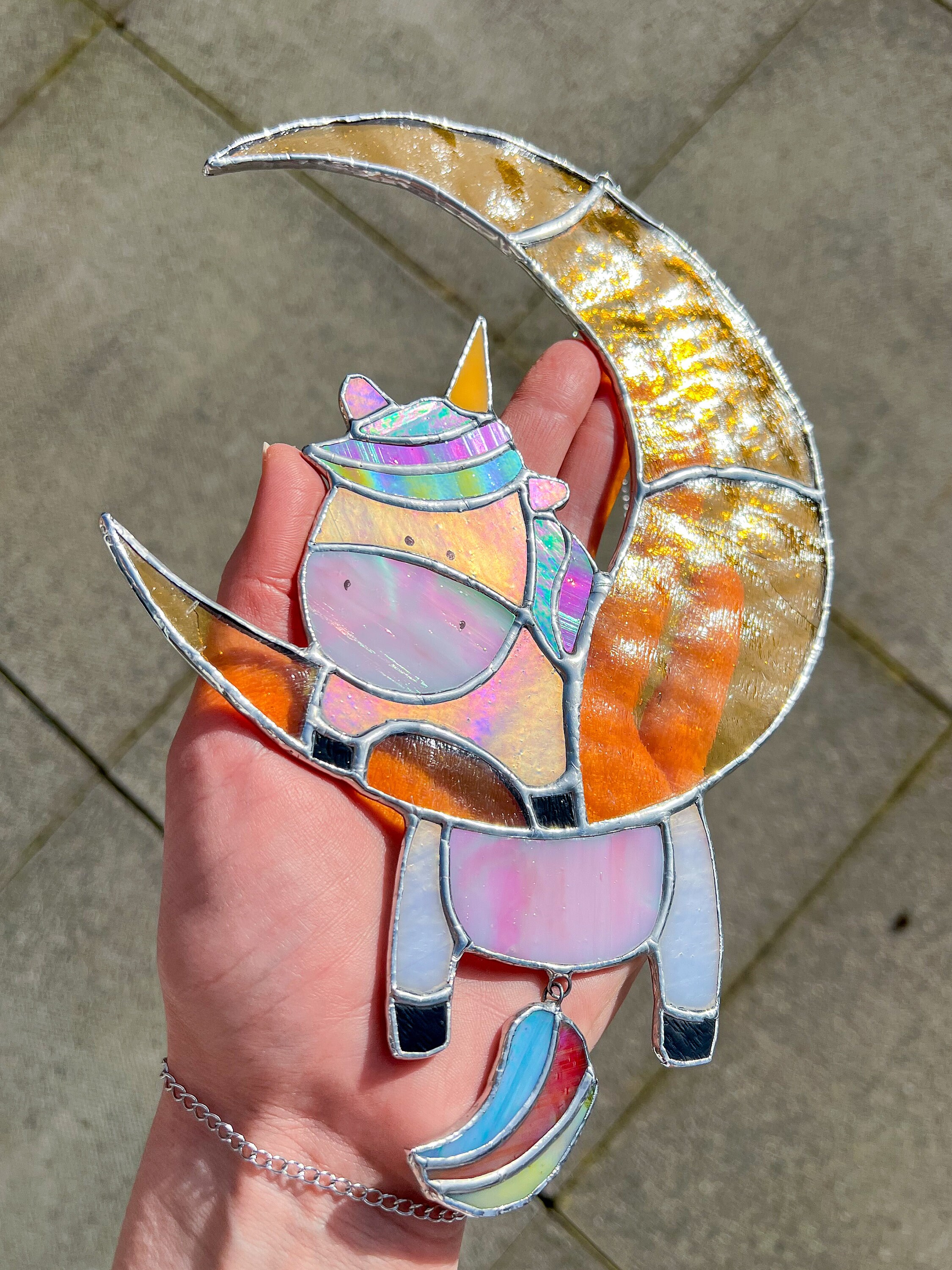 Unicorn Pattern Stained Glass Unicorn Horse Moon Digital Pattern - Etsy