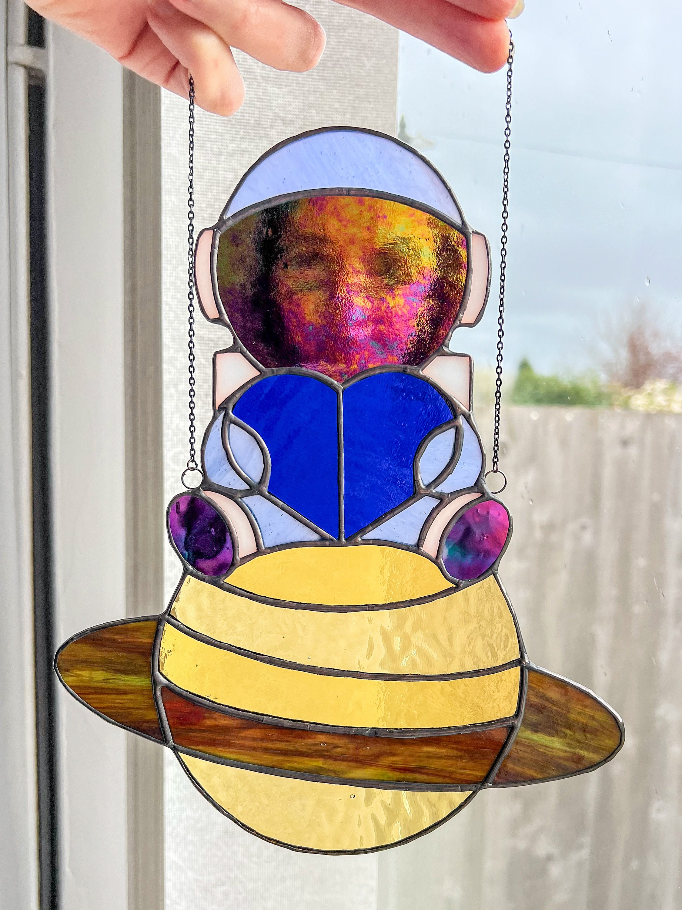 Pattern Pack Spaceman Stained Glass Suncatcher Unicorn Spaceship Galaxy ...