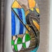 Viking Ship Pattern Stained Glass Celtic Geometric Modern Interior ...