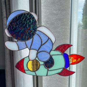 Pattern Pack Spaceman Stained Glass Suncatcher Unicorn Spaceship Galaxy ...