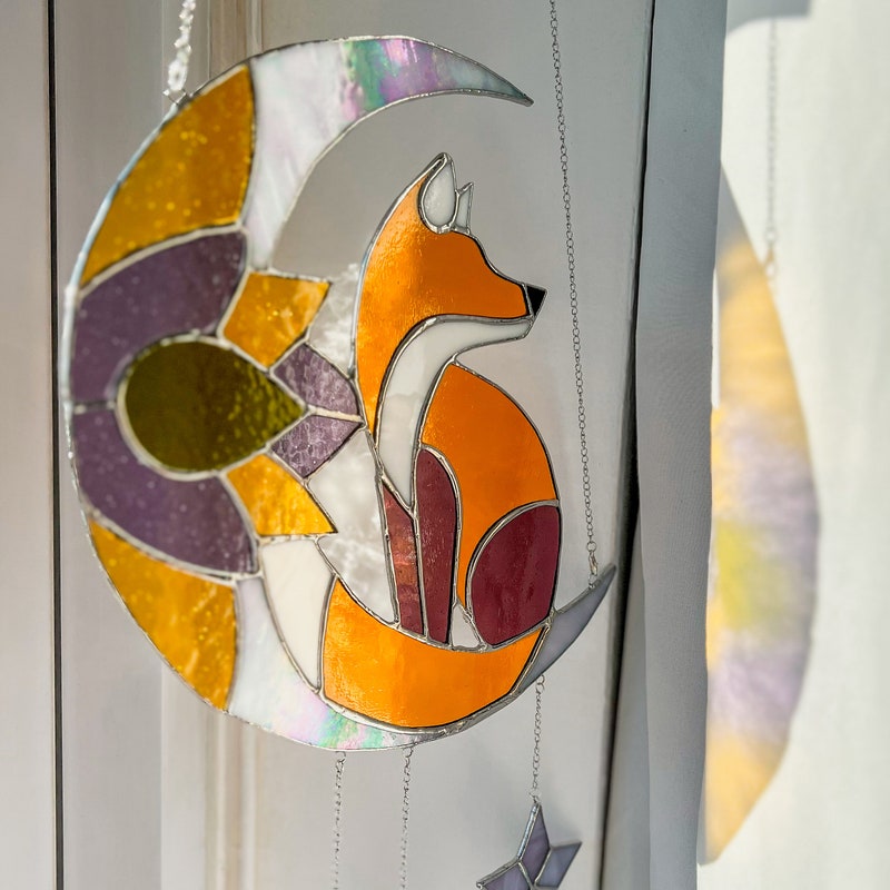 Stained Glass Fox - Etsy