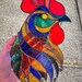 Stained Glass Rooster Digital Pattern Bird Pattern - Etsy