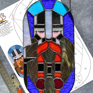 Viking Celtic Pattern Stained Glass Suncatcher Geometric Modern Window ...