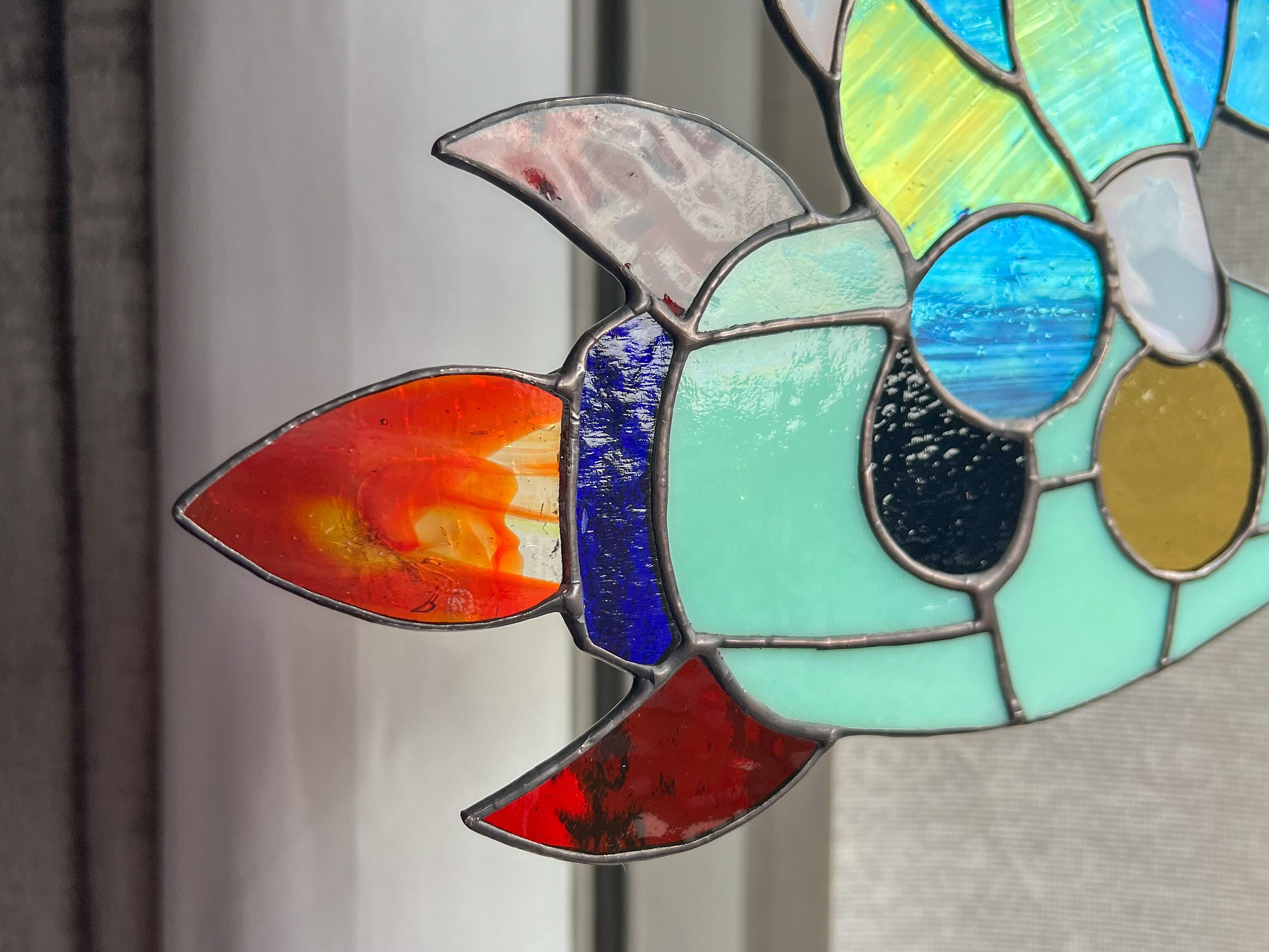 Spaceman Spaceship Astronaut Pattern Suncatcher Galaxy Funny Gift ...