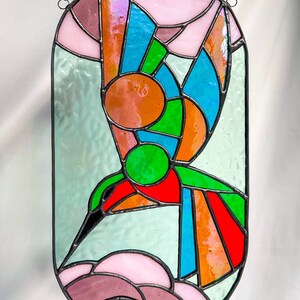 Hummingbird Stained Glass Pattern Printable PDF Suncatcher Tropic Bird ...