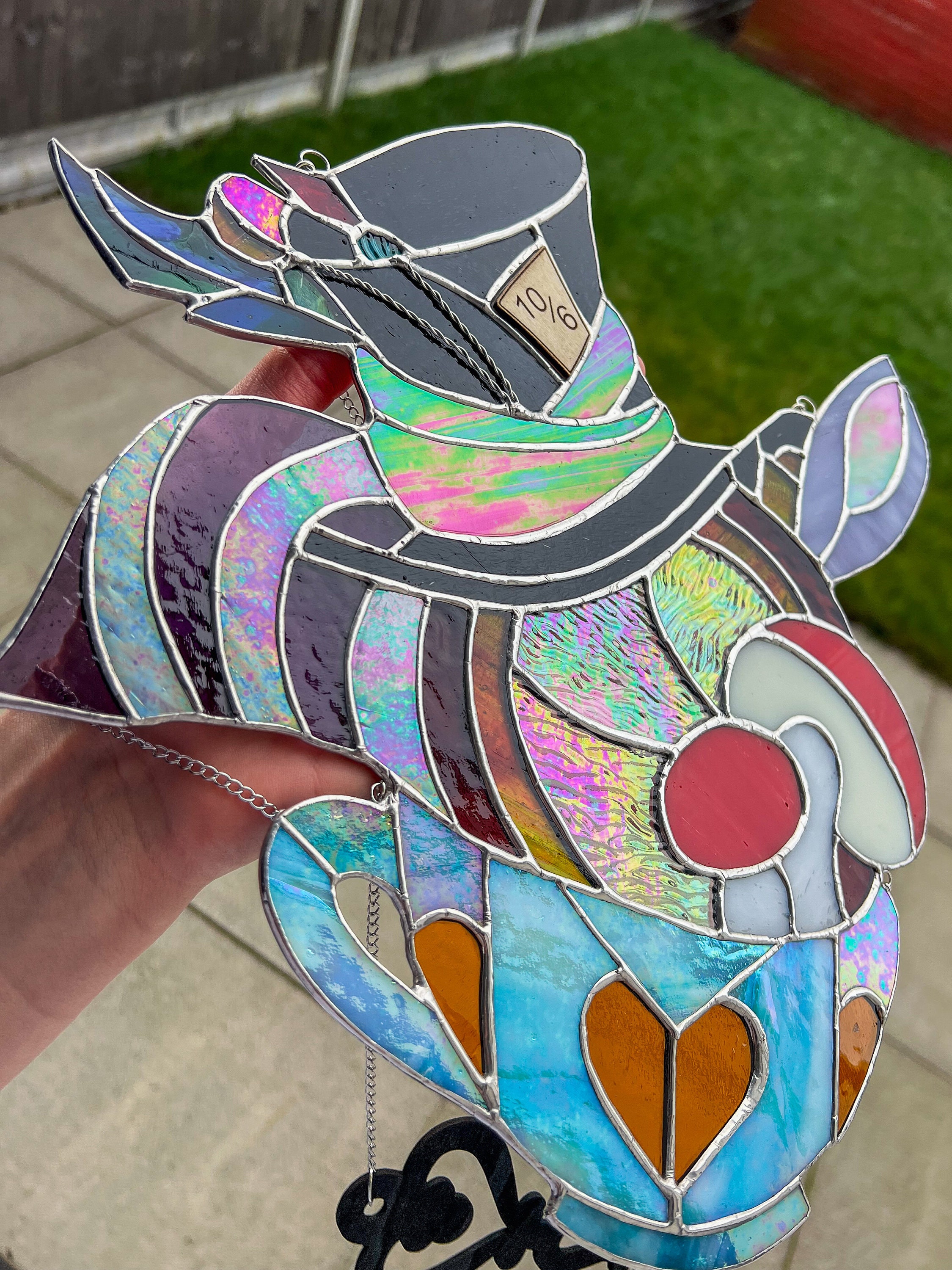 Alice in Wonderland Pattern Stained Glass A3 Window Decoration DIY - Etsy