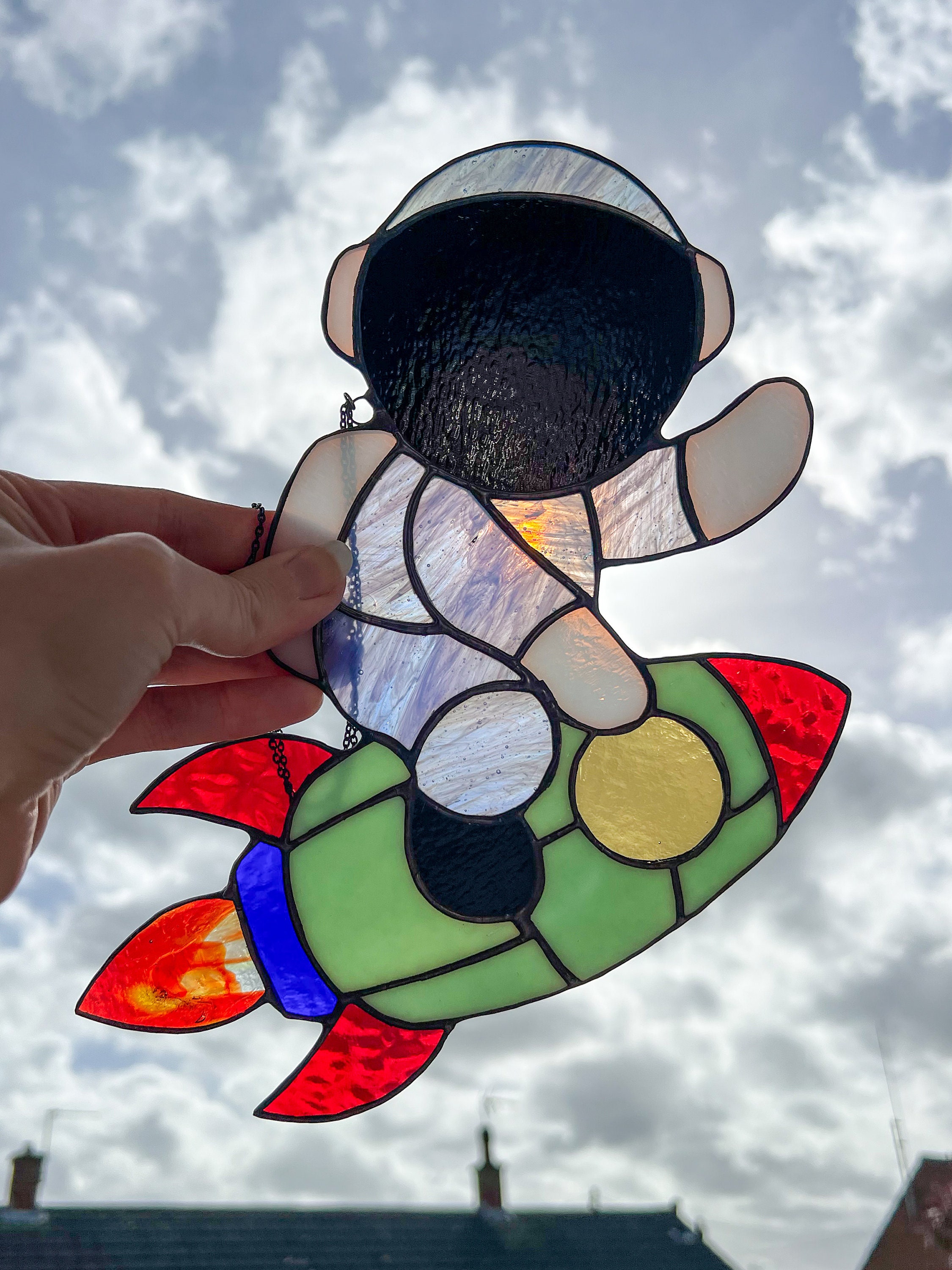 Pattern Pack Spaceman Stained Glass Suncatcher Unicorn Spaceship Galaxy ...