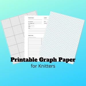 Printable Graph Paper // Graph Paper for Knitters // Knitter Colouring ...