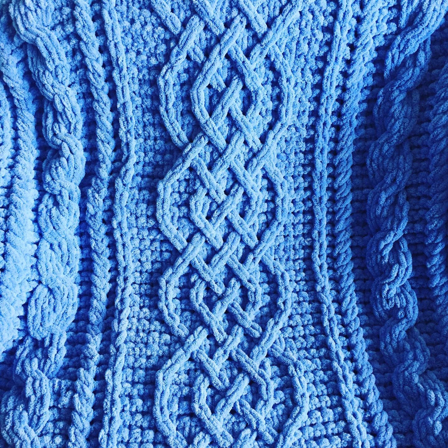 PATTERN: Celtic Cable Saxon Braid Baby Blanket - Loop Yarn Finger ...