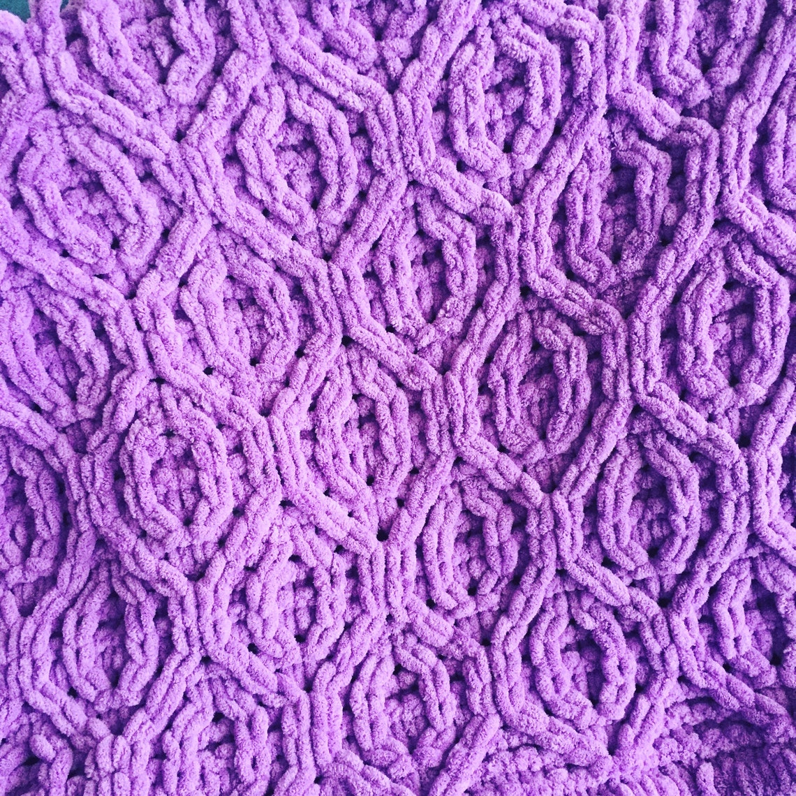 PATTERN: Hexagon Tile Blanket - Loop Yarn Finger Knitting (PDF Download ...