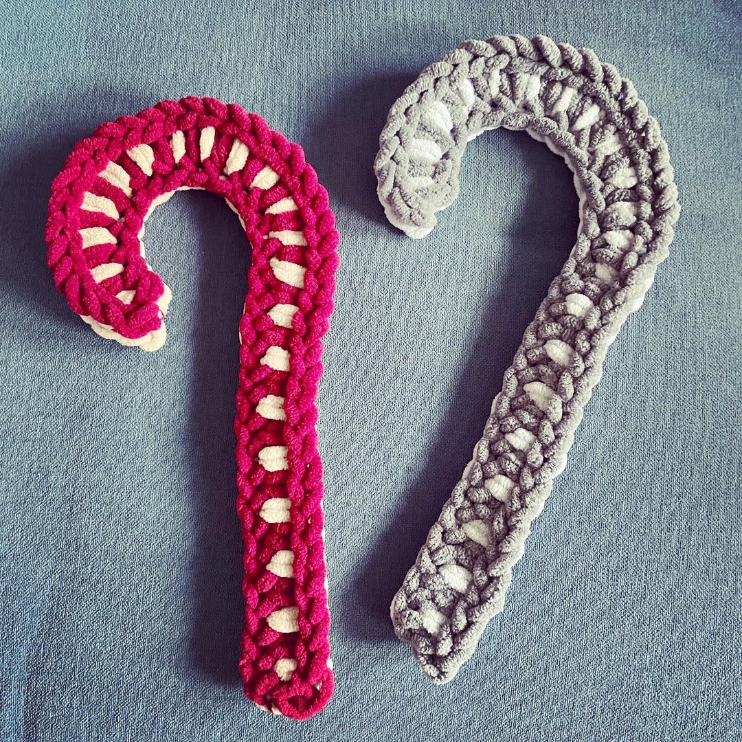 PATTERN: Candy Cane Ornament - Loop Yarn Finger Knitting (PDF Download ...