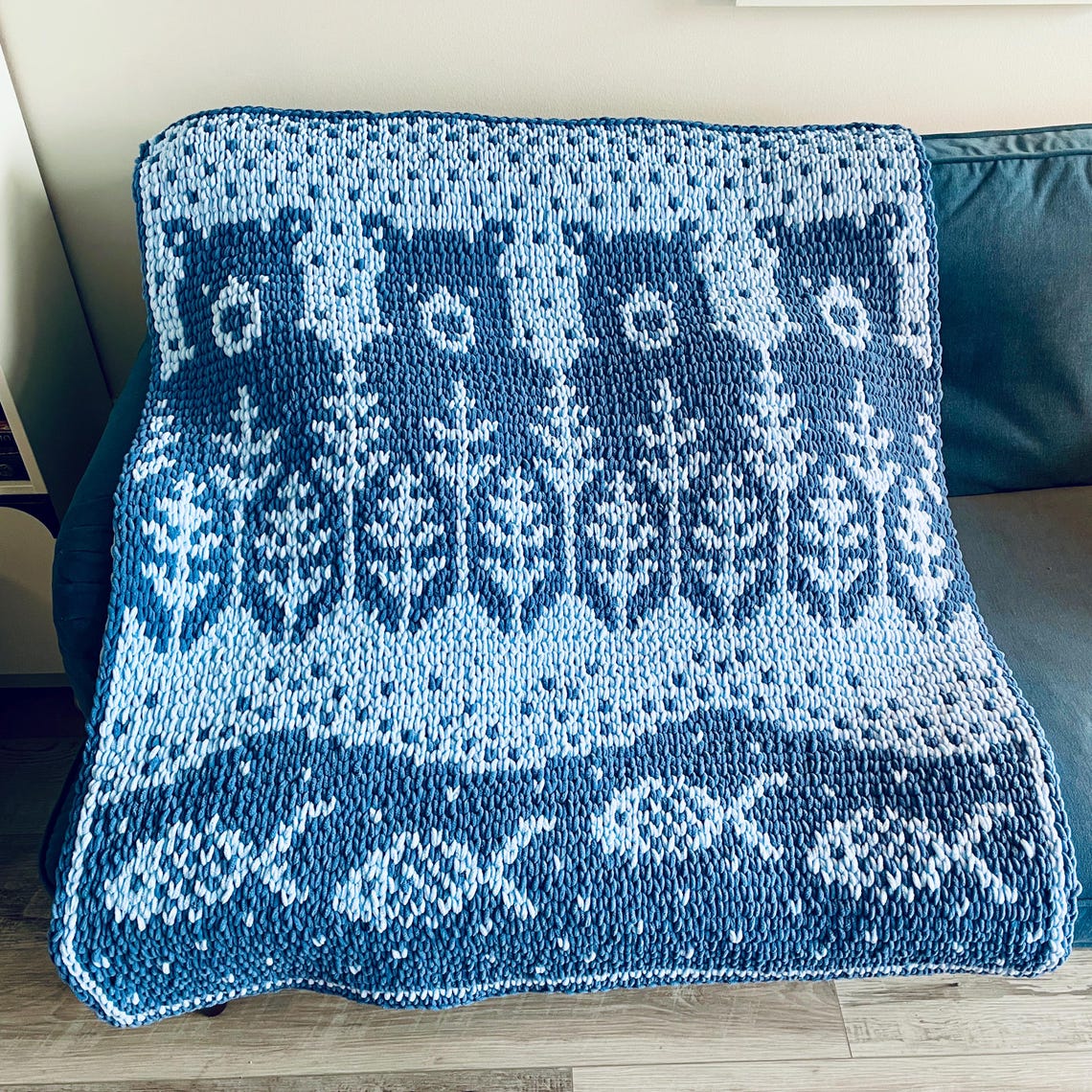 PATTERN: Supper for Bears Blanket - Loop Yarn Finger Knitting (PDF ...