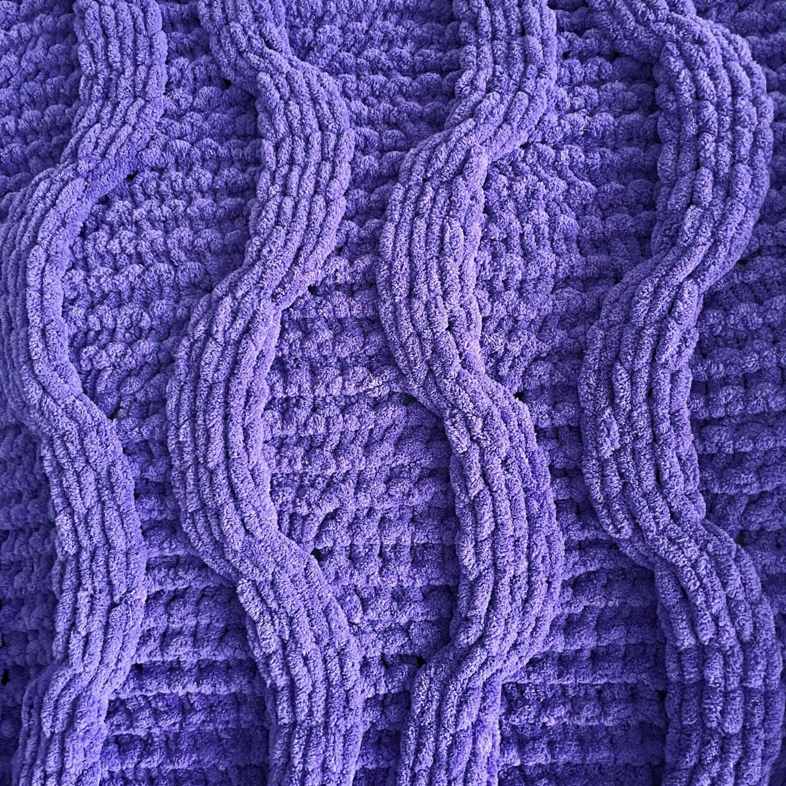 PATTERN: Squishy Squiggle Blanket - Loop Yarn Finger Knitting (PDF ...