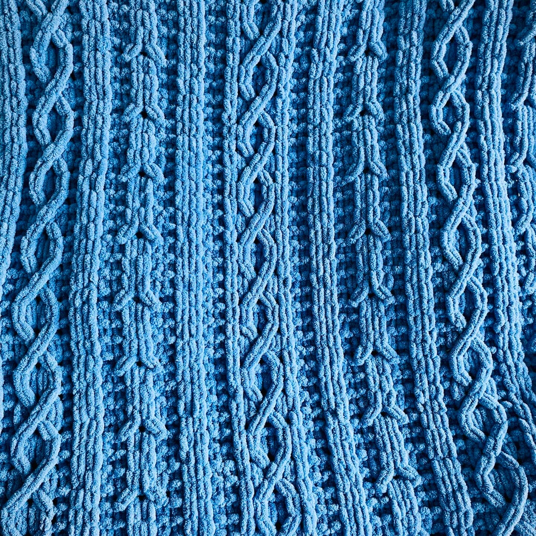 PATTERN: Rivulet Throw Blanket - Loop Yarn Finger Knitting (PDF Download) - Etsy