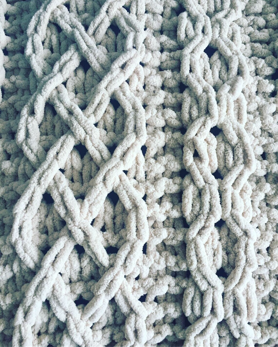 PATTERN: Irish Aran Cabled Trellis Blanket - Loop Yarn Finger Knitting ...