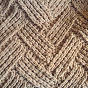 Blanket Pattern Download // PATTERN: Herringbone Throw Blanket // Loop ...