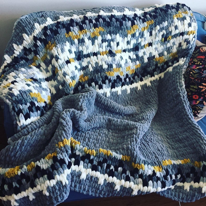 Blanket Pattern Download // PATTERN: Fair Isle Blanket // Loop | Etsy