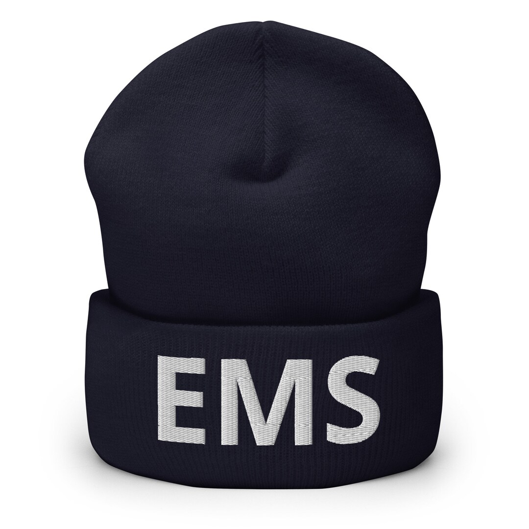 EMS Beanie, EMT Paramedic Cuffed Hat, Emergency Medical Technician Cap ...