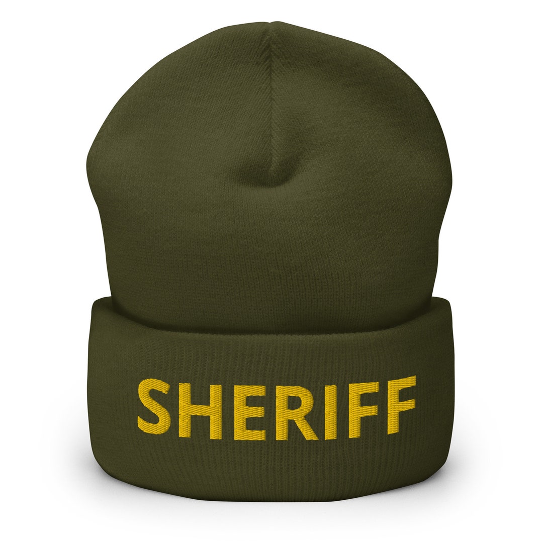 Sheriff Duty Beanie, Cuffed Yupoong Hat, Law Enforcement Cap, Deputy ...
