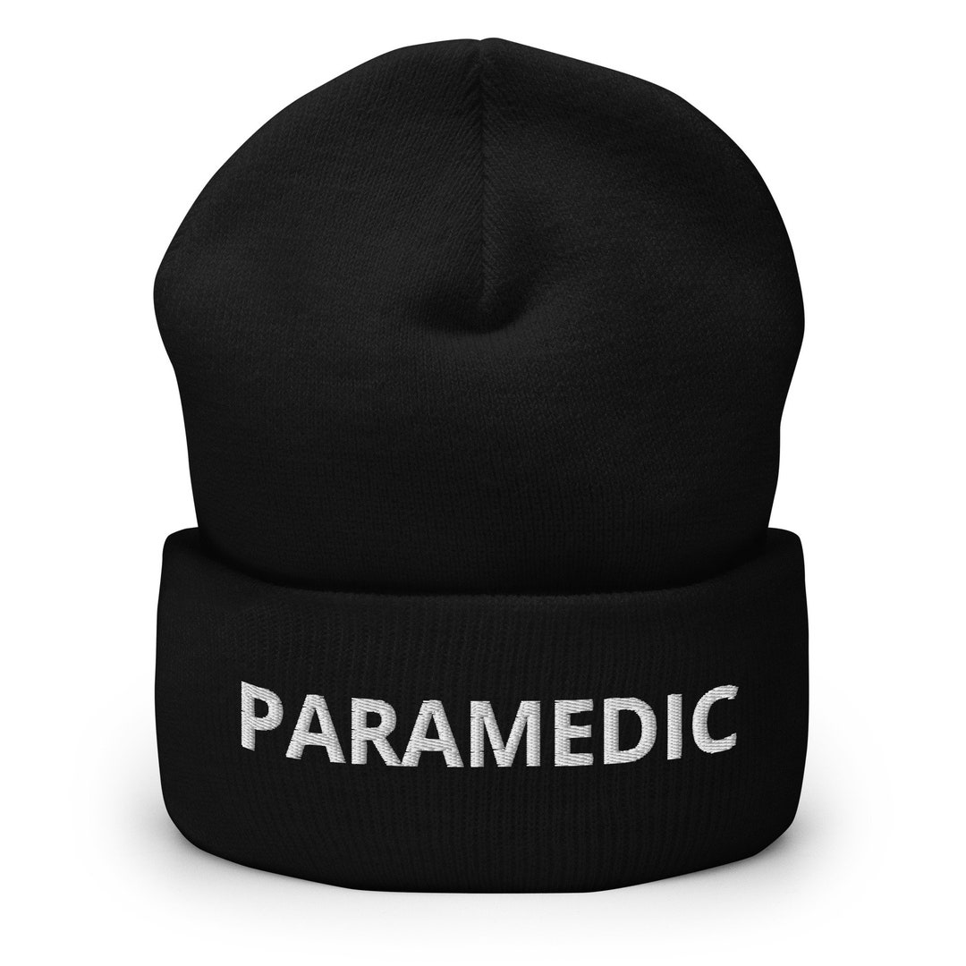 Paramedic Beanie, EMS EMT Cuffed Hat, Emergency Medical Technician Cap ...