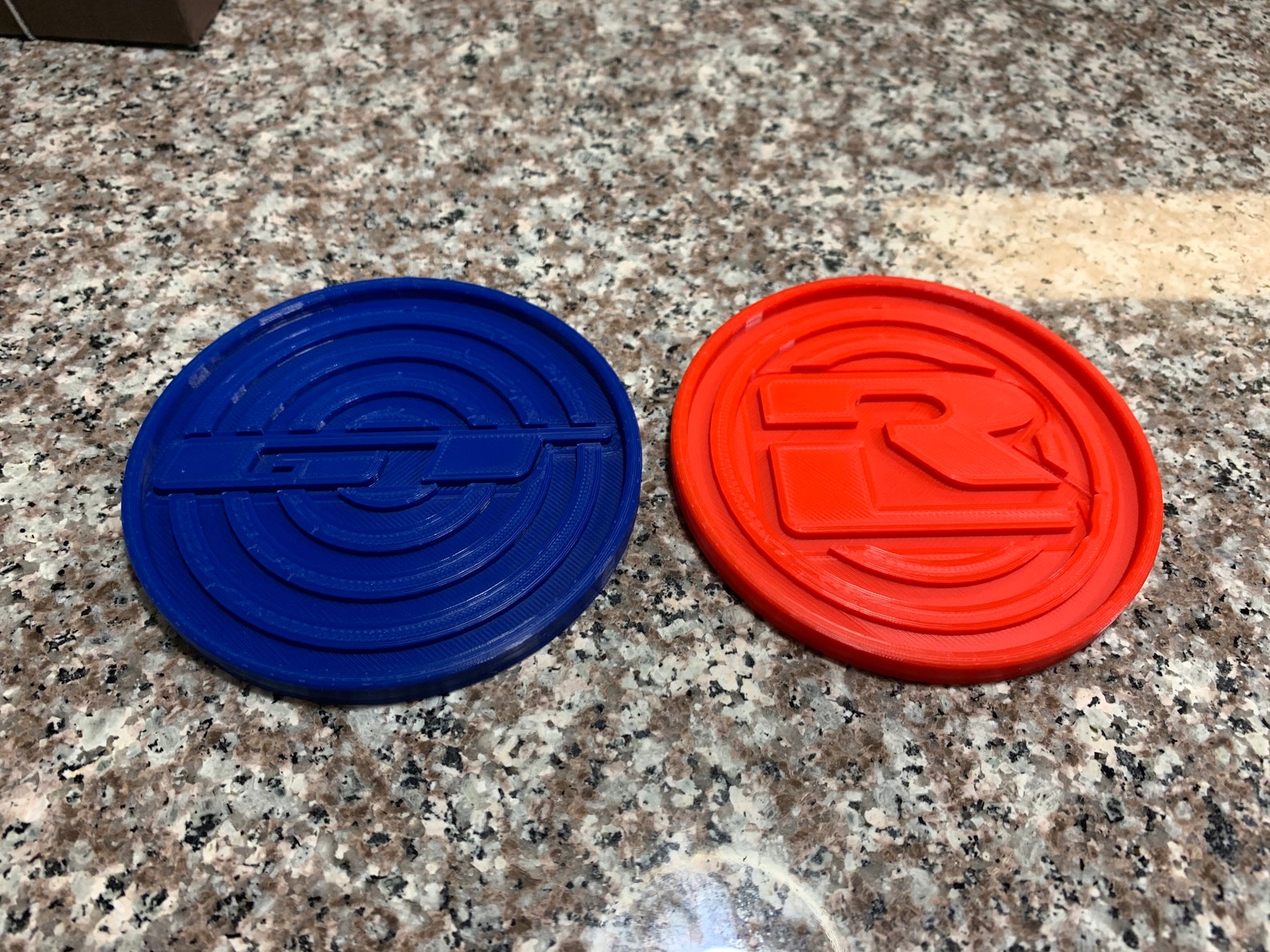 Custom Designed 3D Printed Coasters pair - Etsy