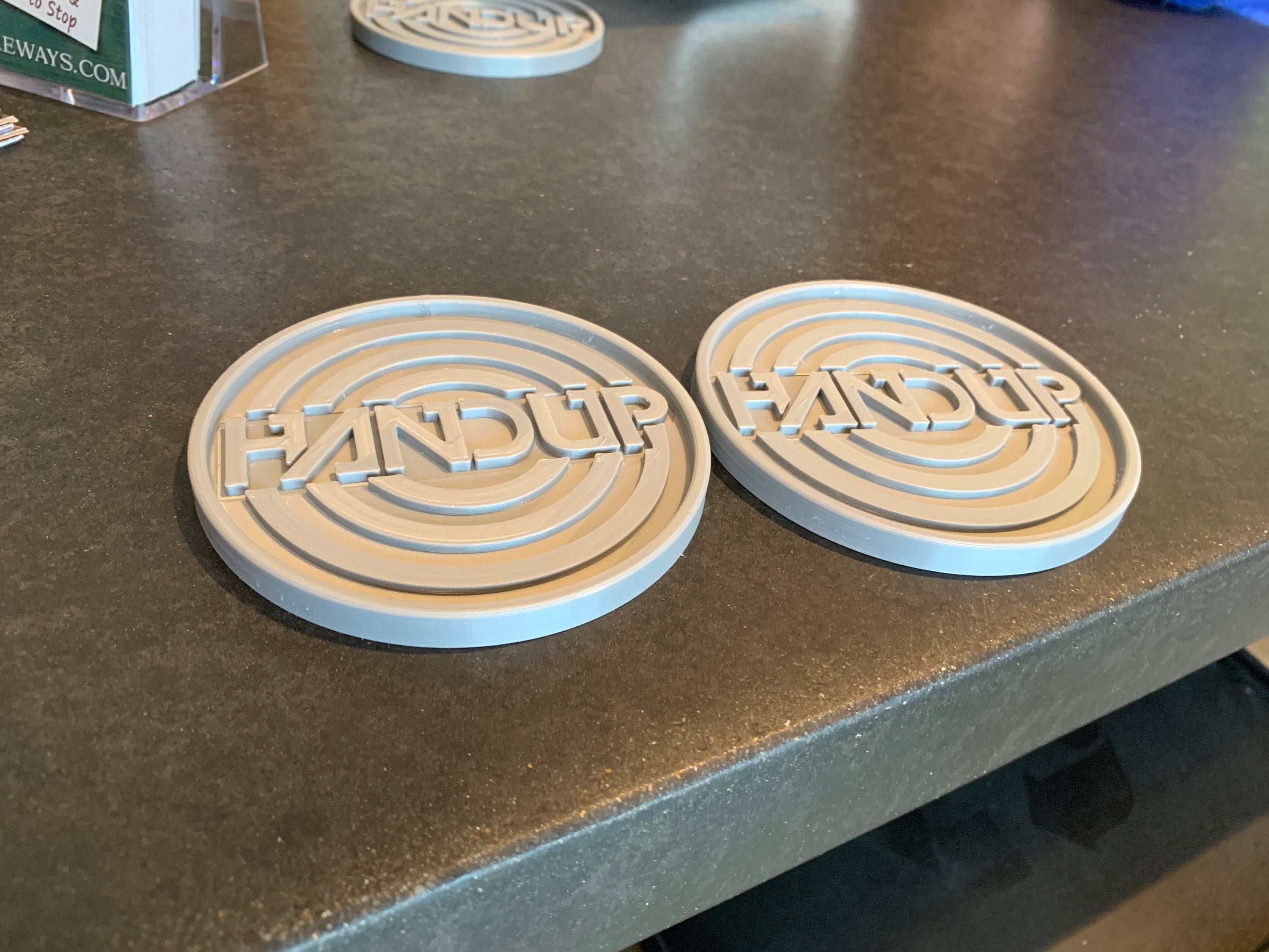 Custom Designed 3D Printed Coasters pair | Etsy