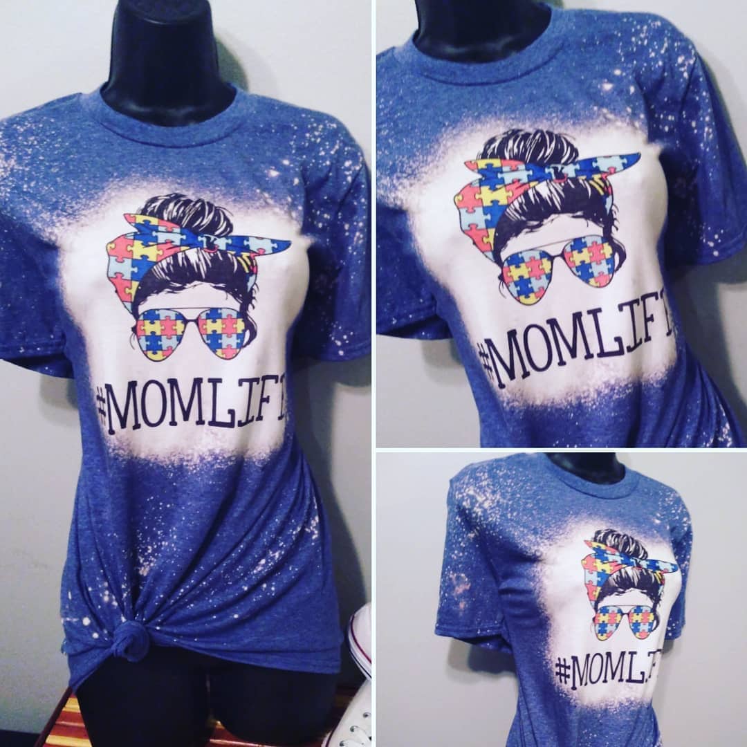 Autism Mom, Momlife, Mama Tee, Leopard, Distressed Tee, Unisex Fit ...