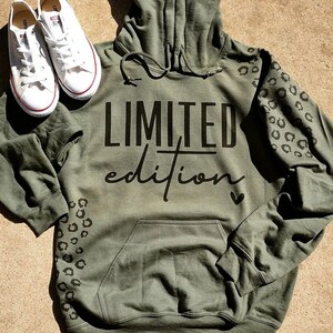 Limited Edition Hooded Sweatshirt, Leopard Patch, Sublimated Hoodie ...