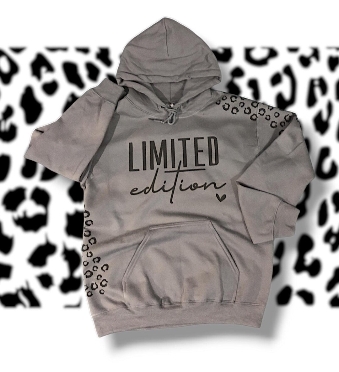 Limited Edition Hooded Sweatshirt, Leopard Patch, Sublimated Hoodie ...
