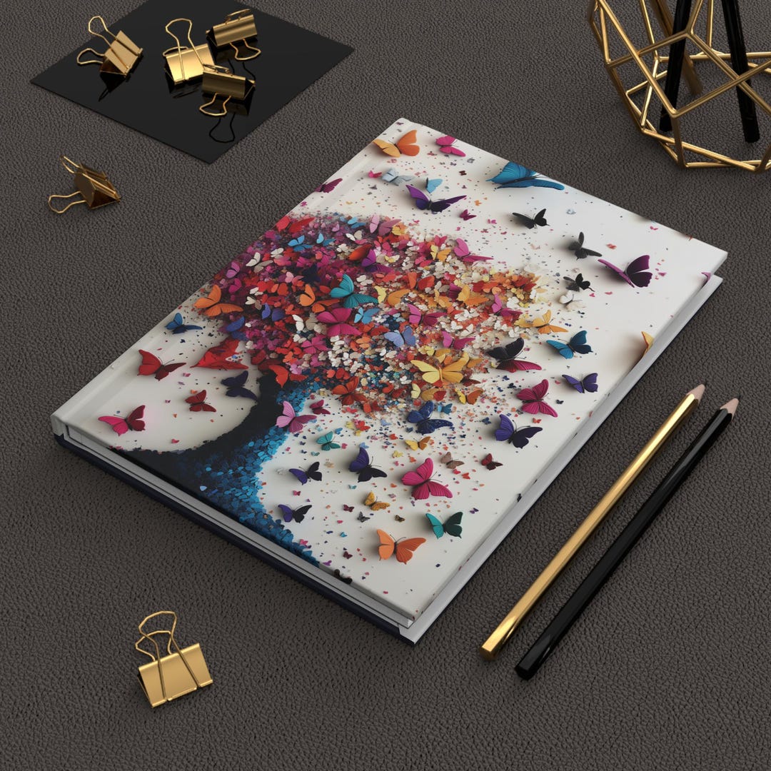 Butterfly Tree Journal, Colorful Whimsical Nature-inspired Hardcover ...