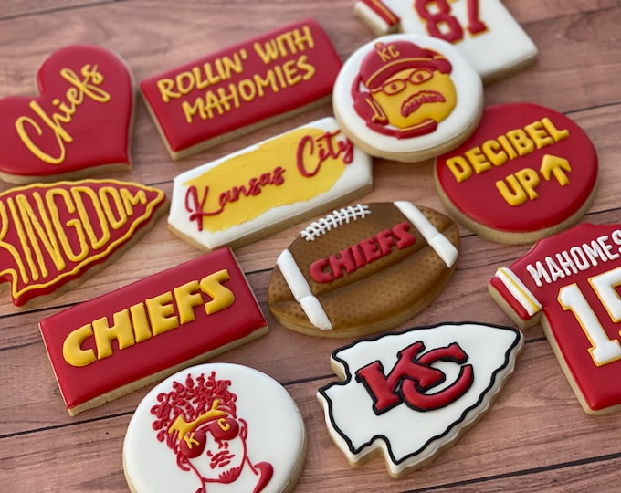 Sports Themed Cookies / Sports Cookies / Chiefs / Broncos / KC Royals ...