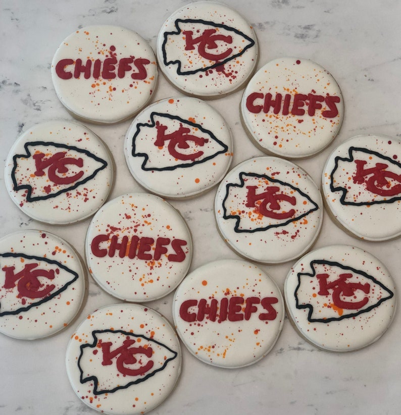 Sports Themed Cookies / Sports Cookies / Chiefs / Broncos / KC | Etsy