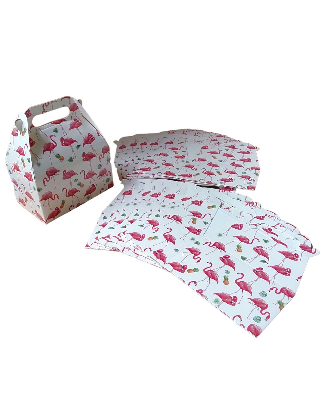 12 Flamingo Boxes , Candy Boxes , Gift Boxes, Favor Boxes, Hawaiian ...