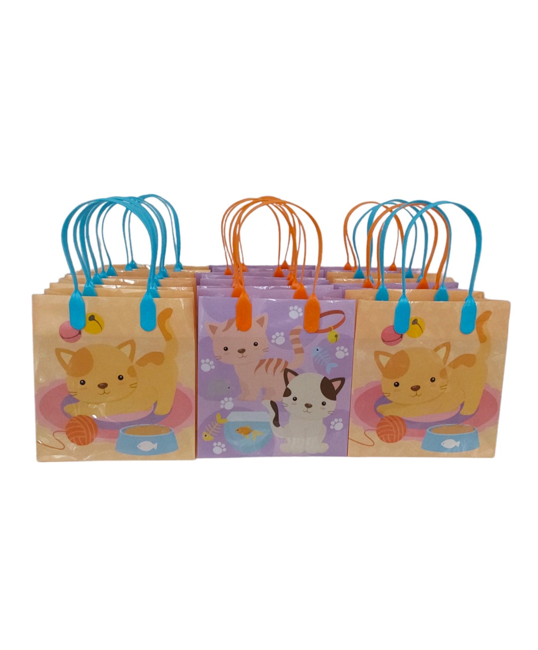 12 Cat Theme Bags, Goodie Bags, Candy Bags, Party Favors Bag , Gift ...