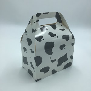12 Cow Print Boxes With Handle , Goodie Boxes, Candy Boxes , Cowboy ...