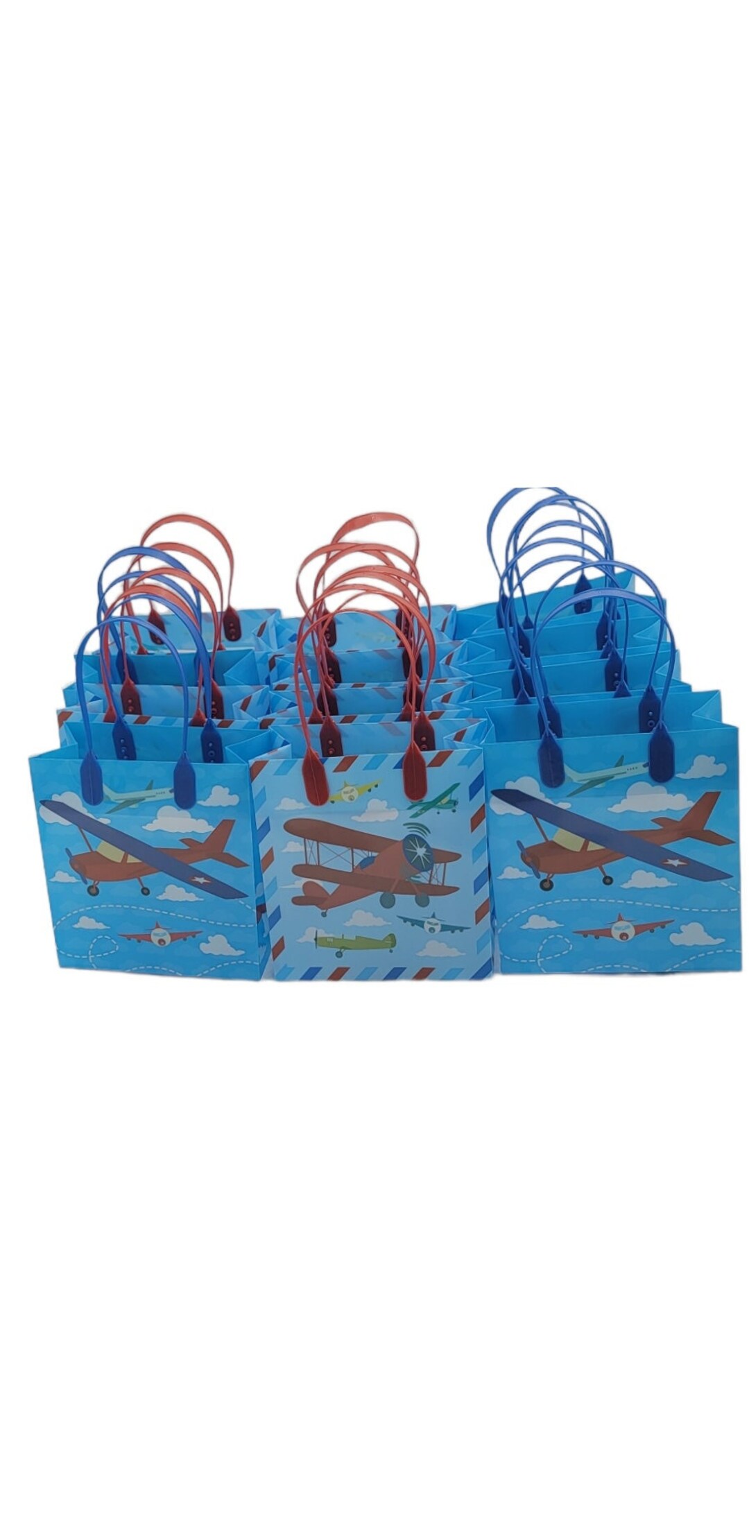 12 Airplane Goodie Bags , Gift Bags , Favor Bags , Treat Bags , Candy ...