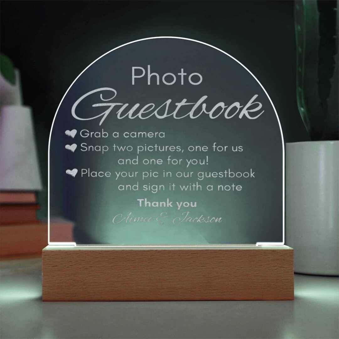Polaroid Guest Book Sign | Wedding Photo Guestbook Sign | Personalized ...